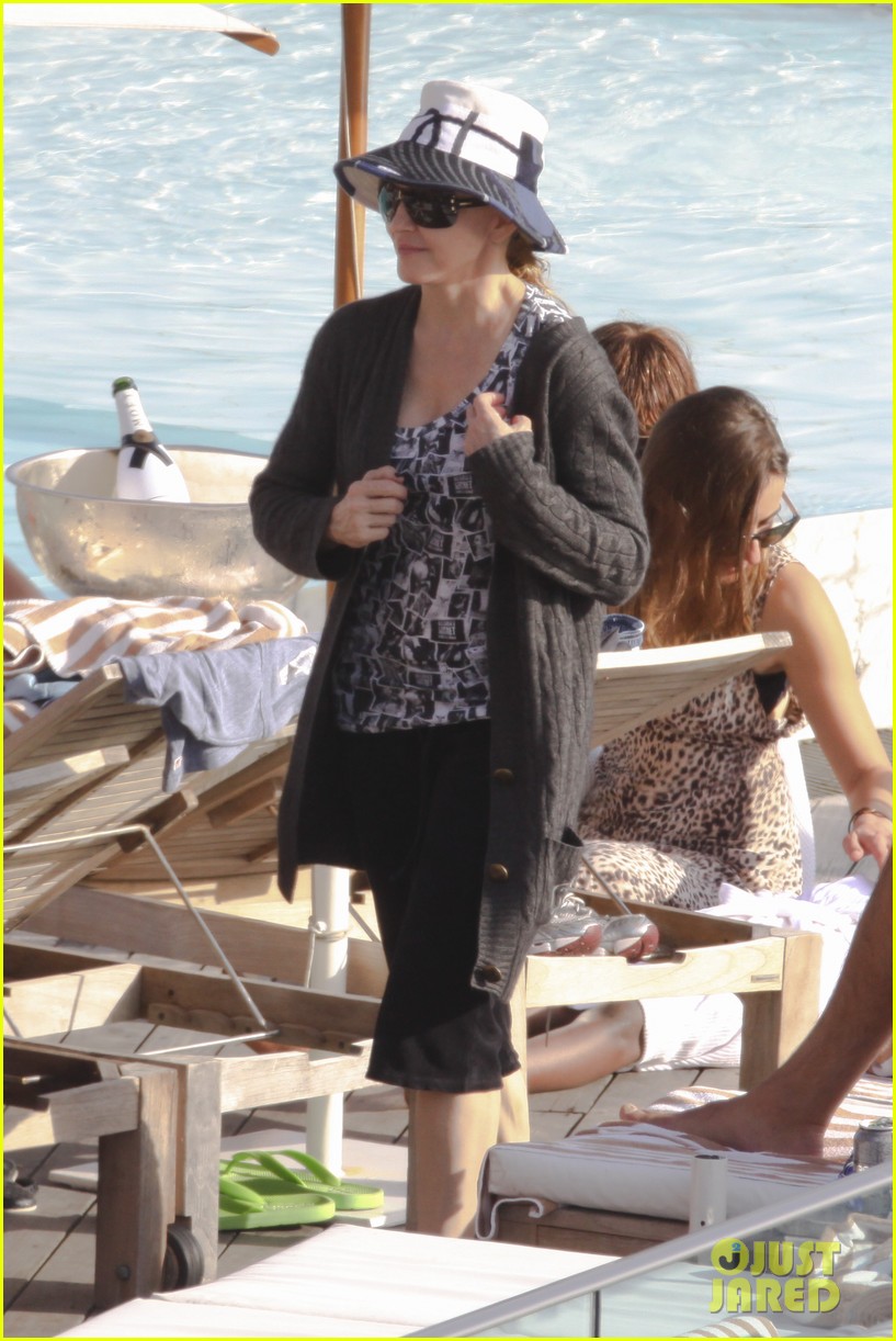 Madonna, her kids, & her boyfriend chilling at the pool - Rio de ...